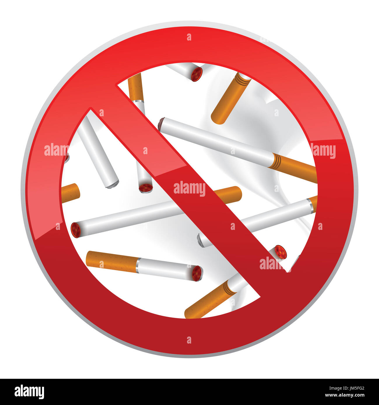 No smoking symbol. Inscription made of cigarettes on pure background ...