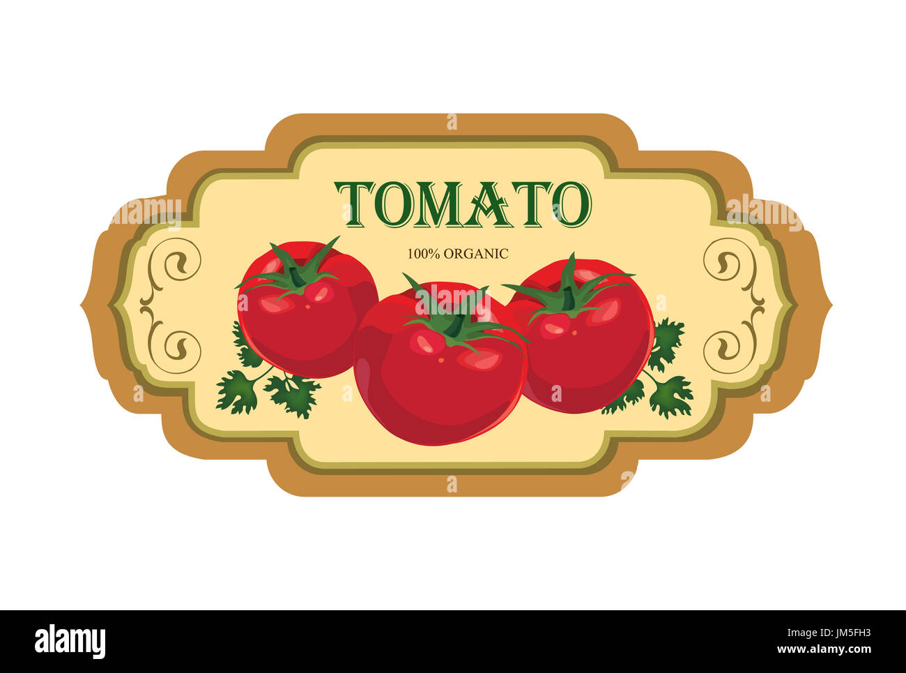 Tomato label. Vegetable logo. Retro sticker of natural product tomatoes ...