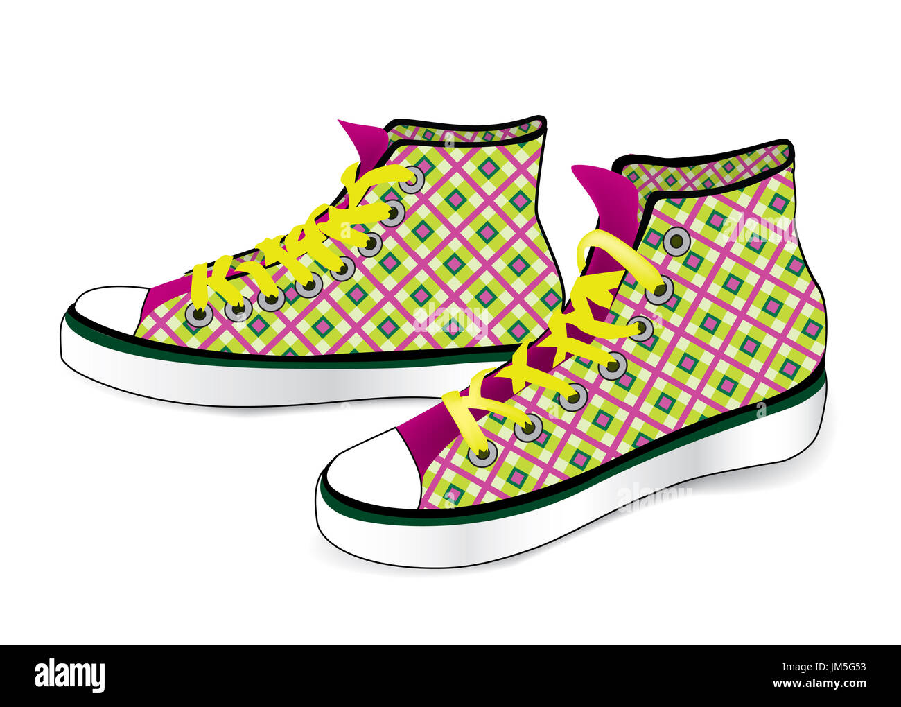 White patterned sneakers hi-res stock photography and images - Alamy