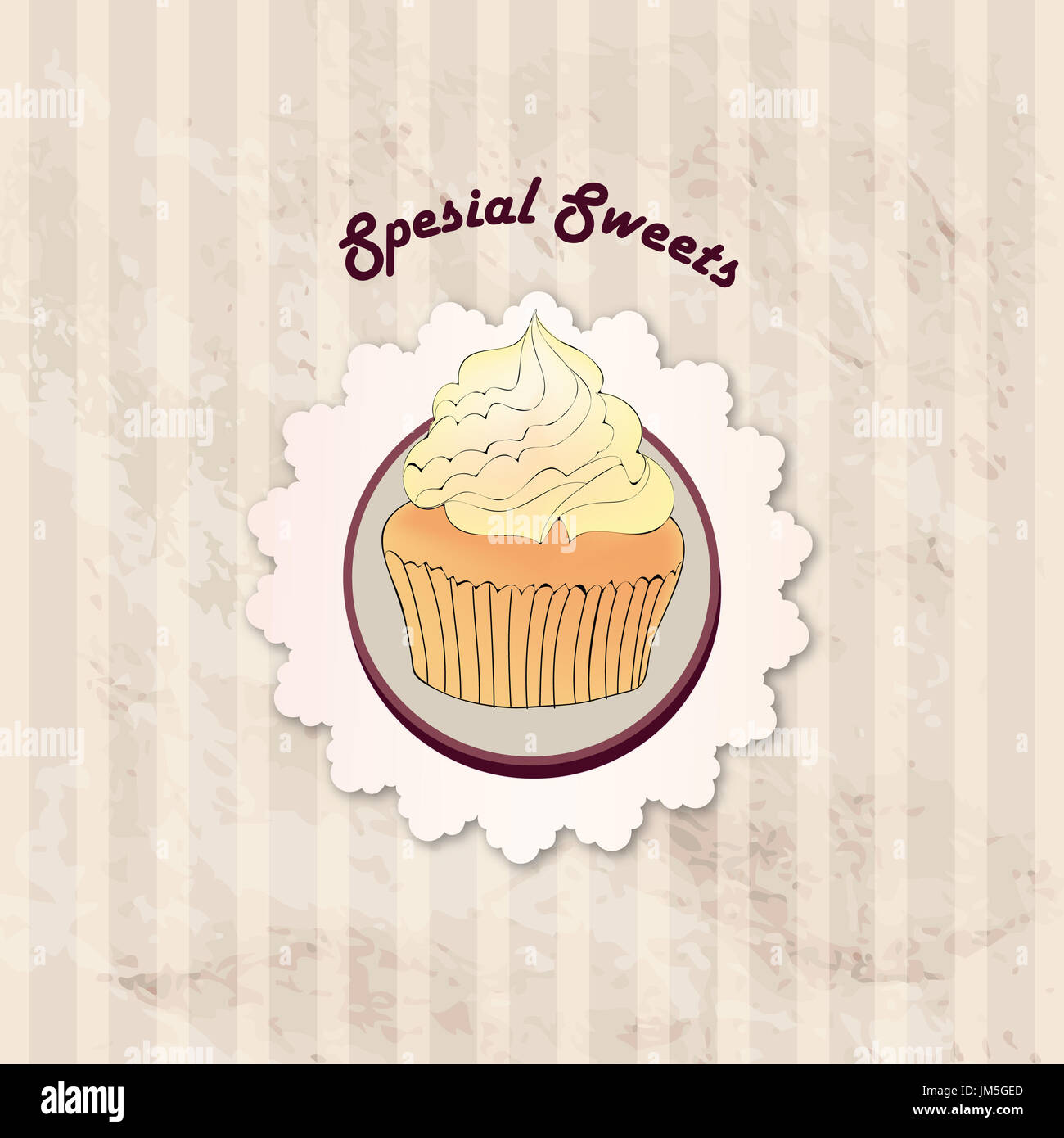 Cake. Cafe Menu Background. Bakery Label. Sweet, Dessert Poster Stock ...