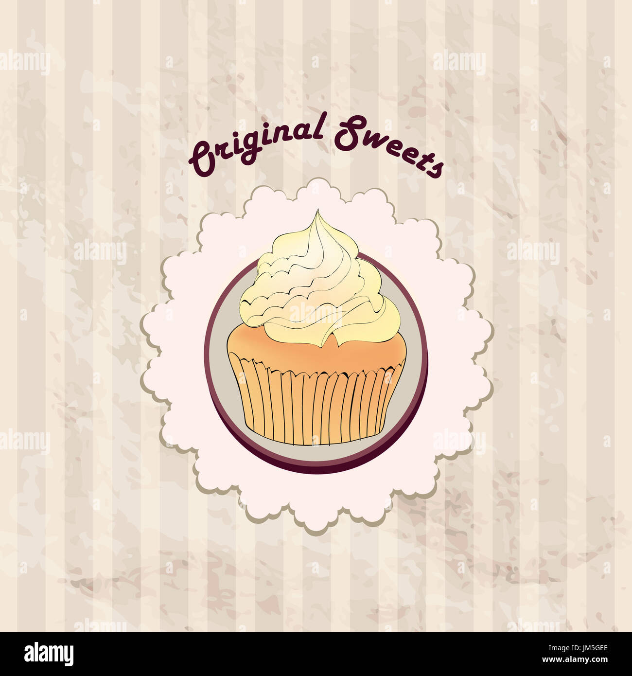 Cake. Cafe Menu Background. Bakery Label. Sweet, Dessert Poster Stock ...