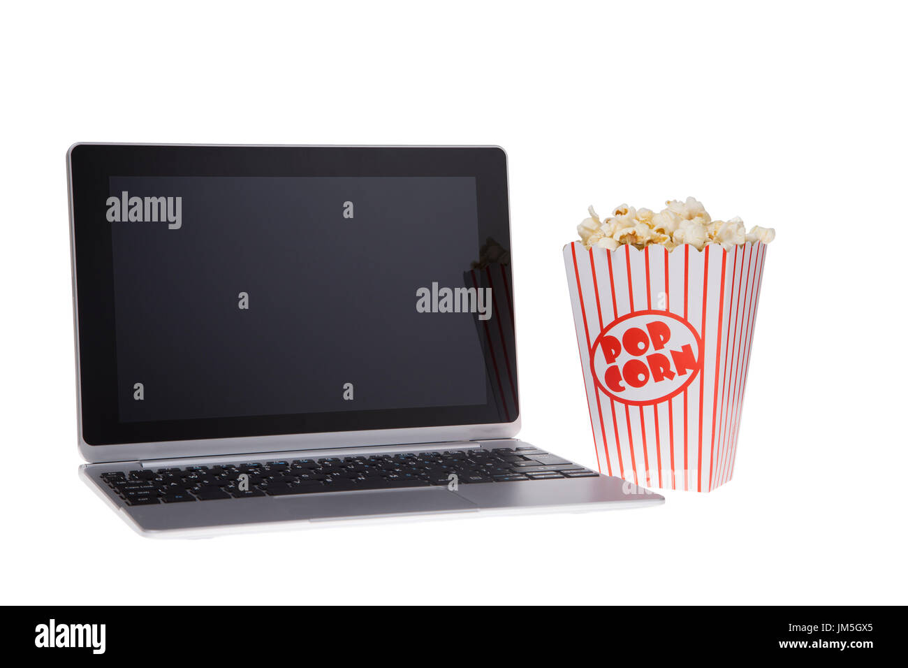 Streaming movies to your laptop Stock Photo - Alamy