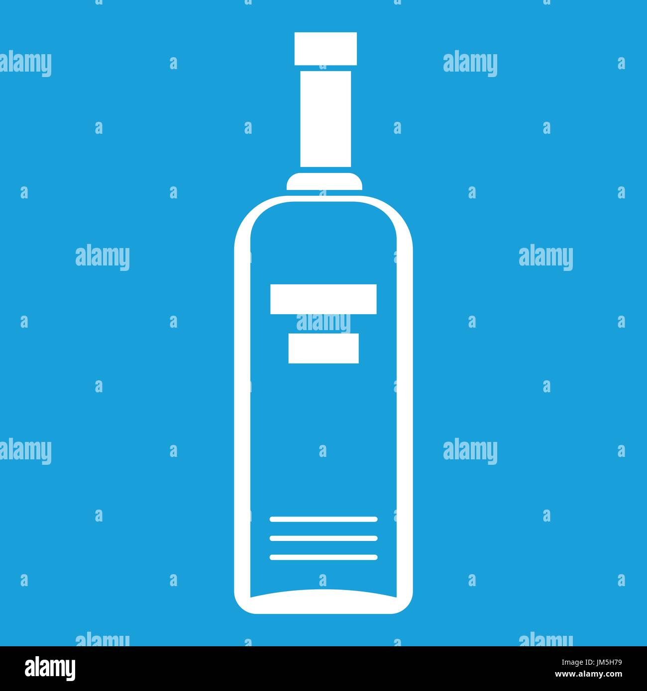 Bottle of vodka icon white Stock Vector Image & Art - Alamy