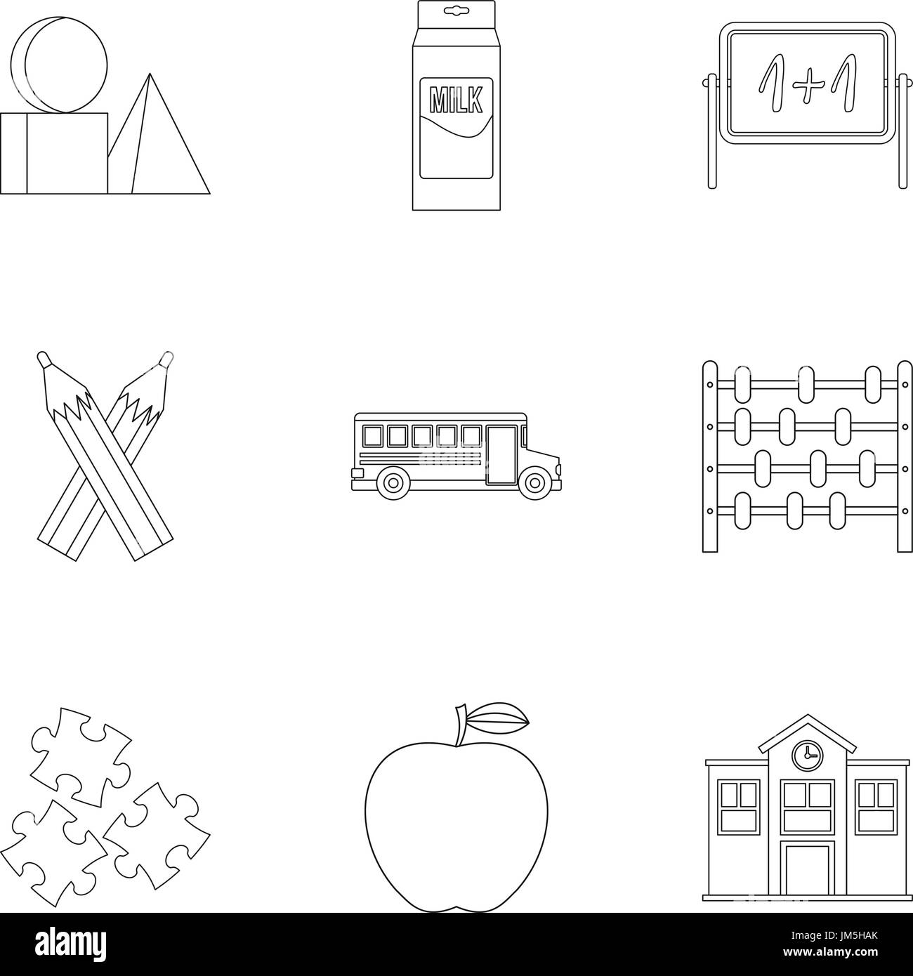 Education icons set, outline style Stock Vector Image & Art - Alamy