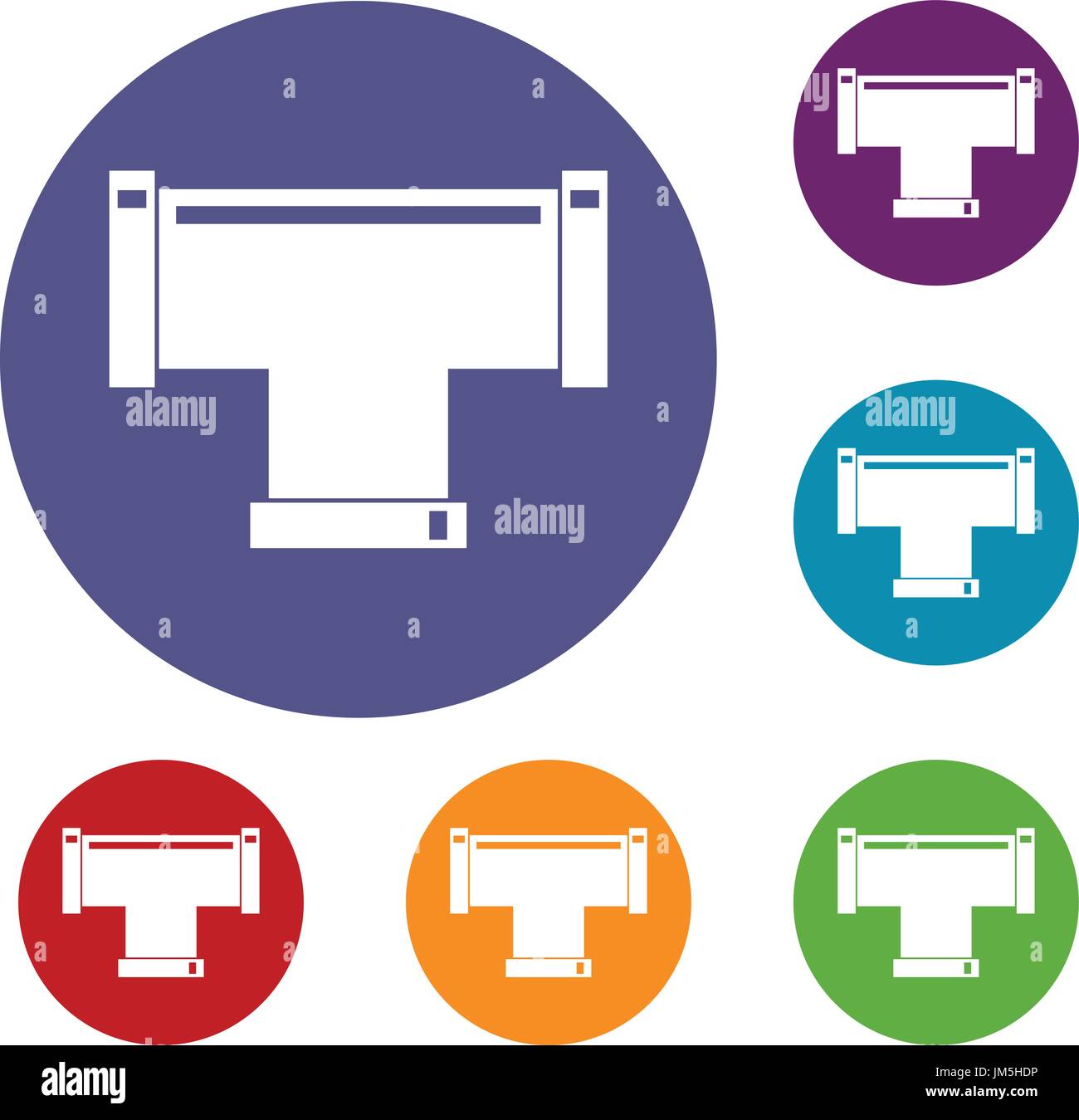 T pipe connection icons set Stock Vector Image & Art - Alamy