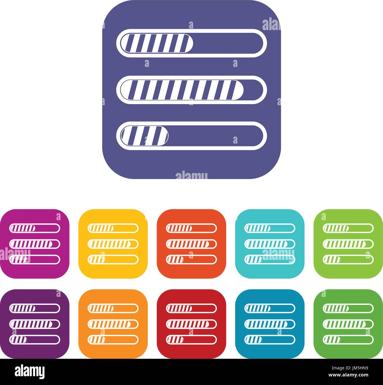 Sign horizontal columns load icons set Stock Vector Image & Art - Alamy