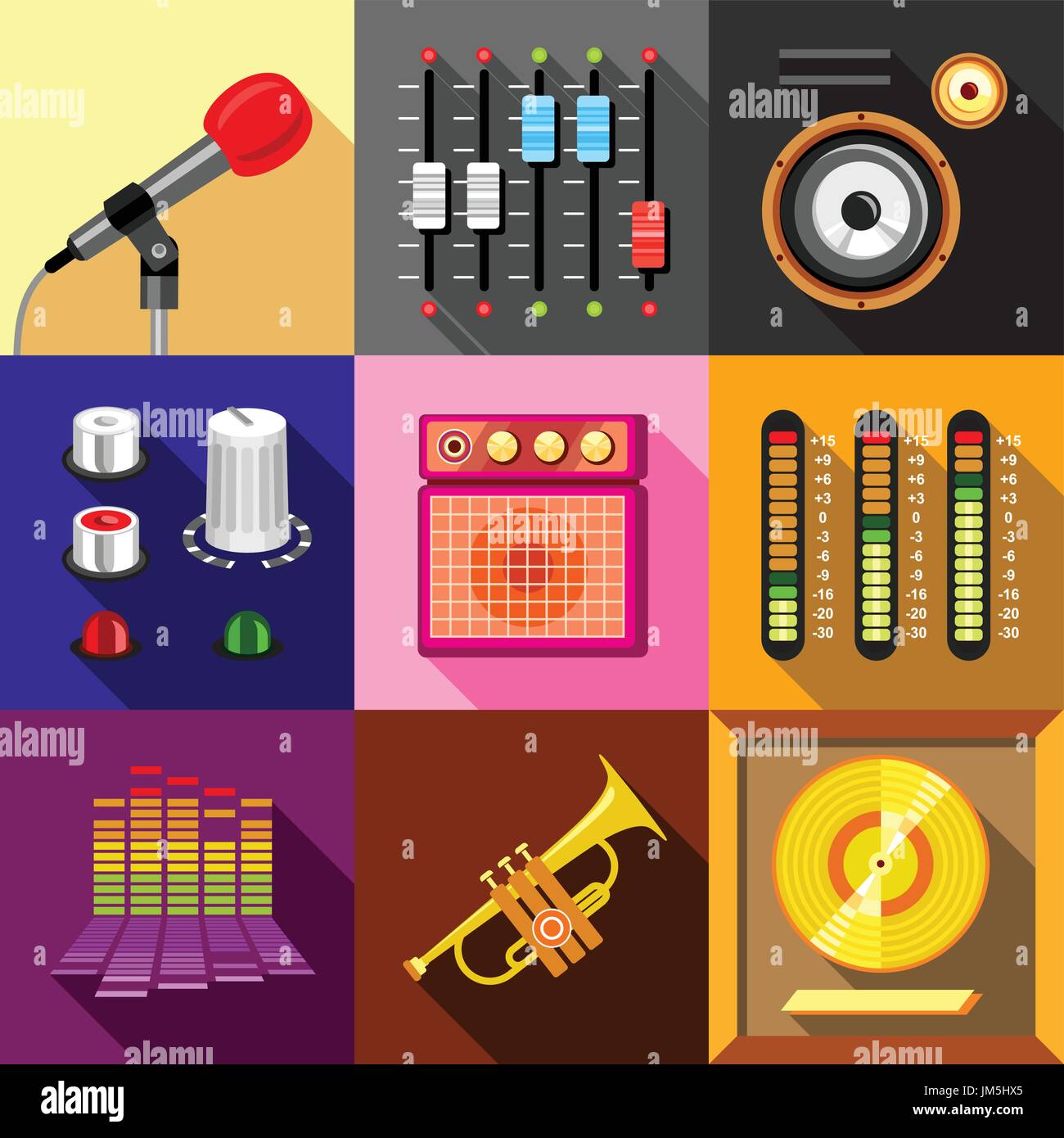 Studio equipment icons set, flat style Stock Vector Image & Art - Alamy