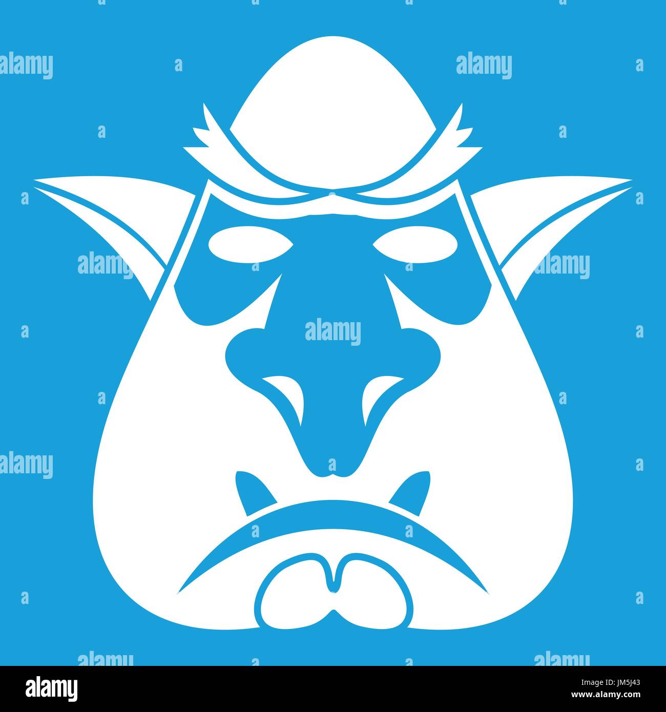 Head of troll icon white Stock Vector Image & Art - Alamy