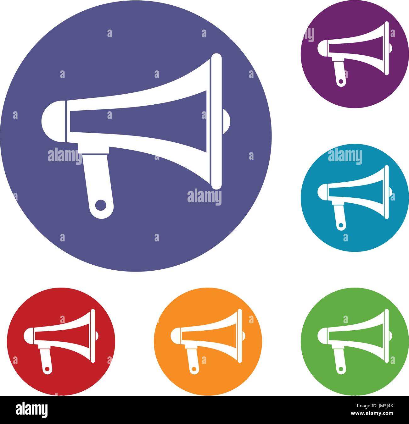 Loudspeaker icons set Stock Vector Image & Art - Alamy