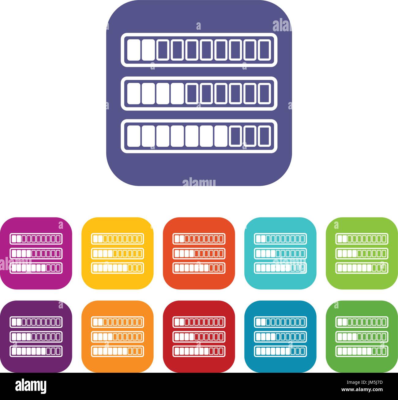 Sign horizontal columns download online icons set Stock Vector Image ...