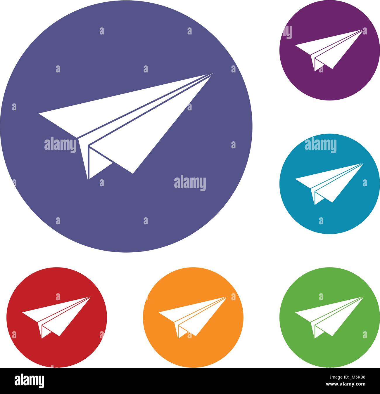 Paper airplane icons set Stock Vector Image & Art - Alamy
