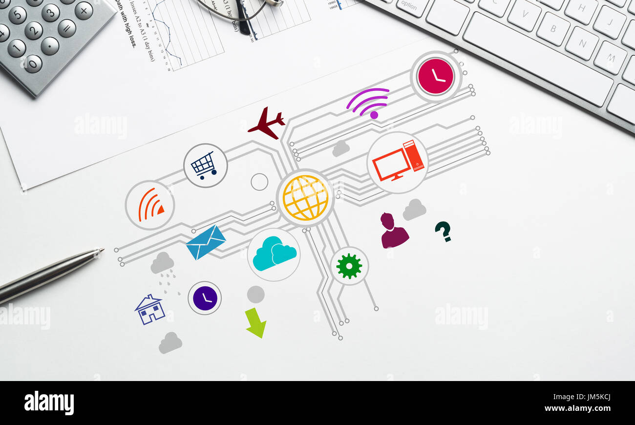 Interface design for mobile and web application Stock Photo - Alamy