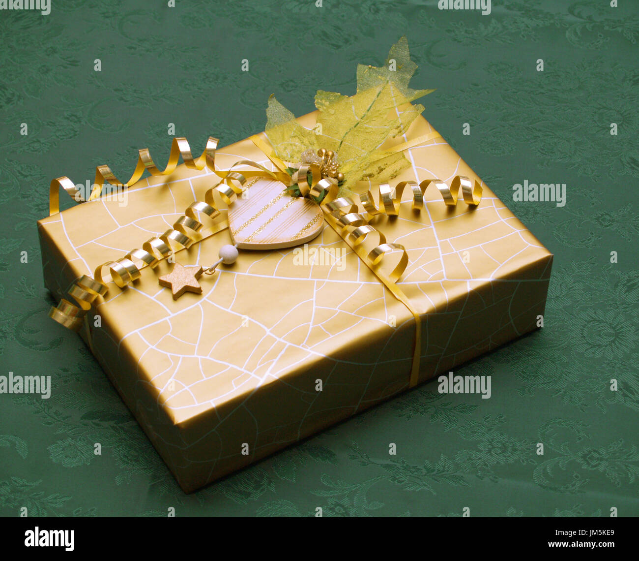 Very luxury packed christmas present Stock Photo - Alamy