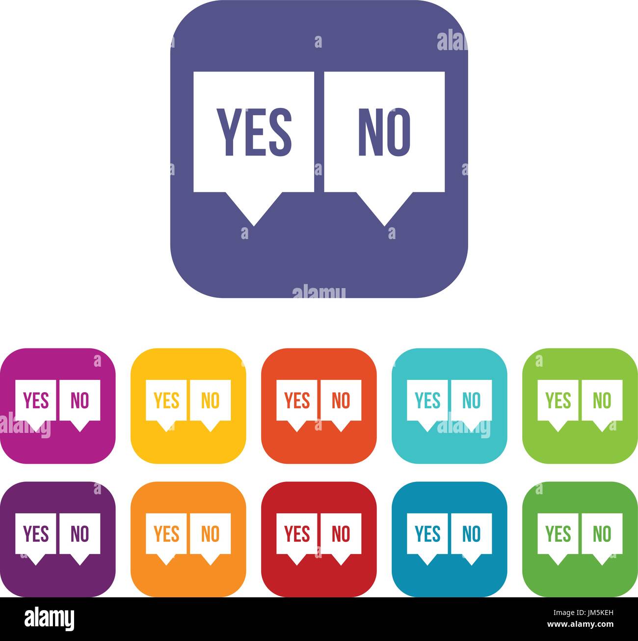 Signs of yes and no icons set Stock Vector Image & Art - Alamy