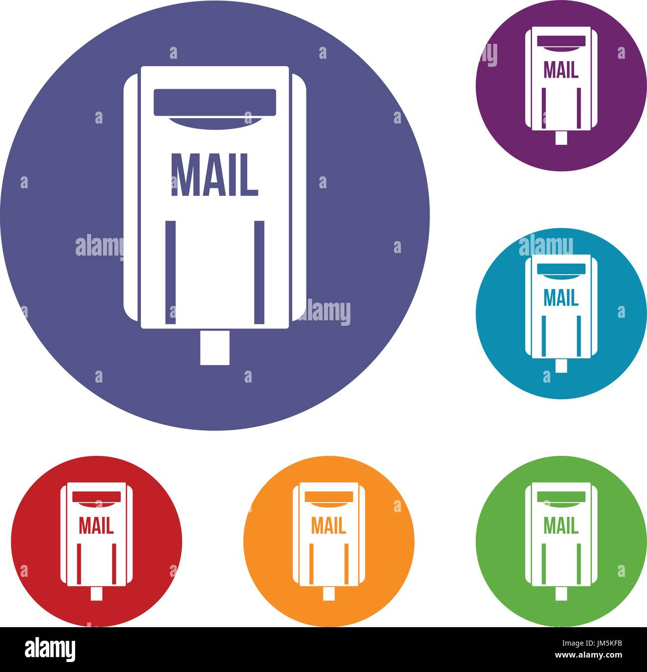 Post box icons set Stock Vector Image & Art - Alamy