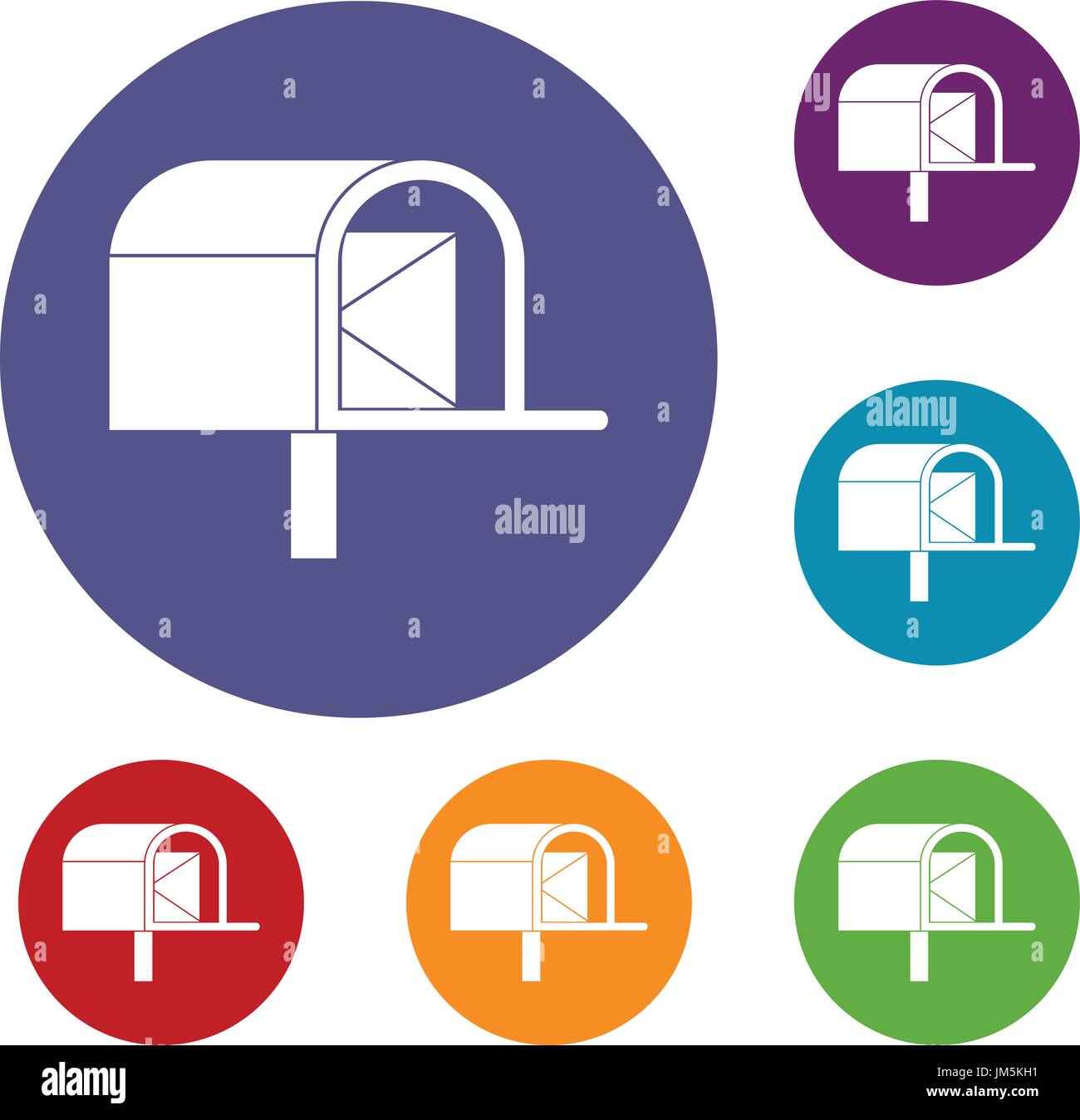 Mailbox icons set Stock Vector Image & Art - Alamy