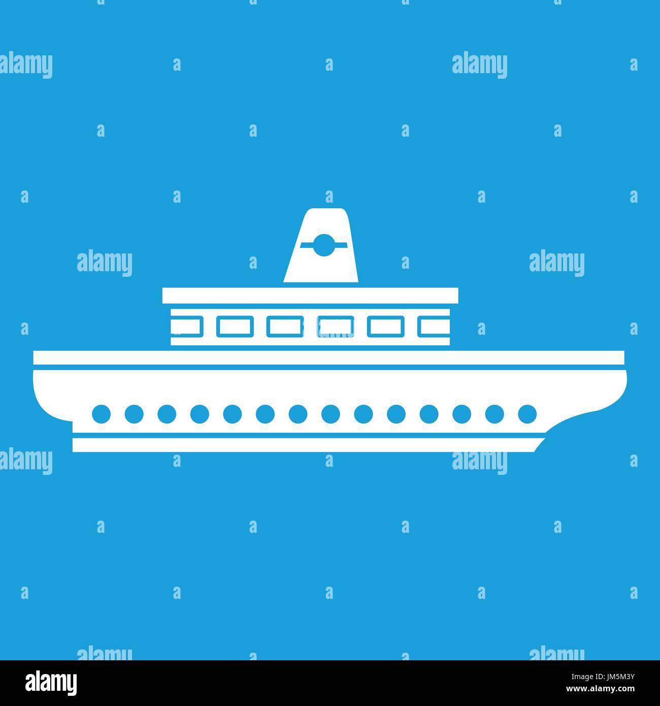 Passenger ship icon white Stock Vector Image & Art - Alamy