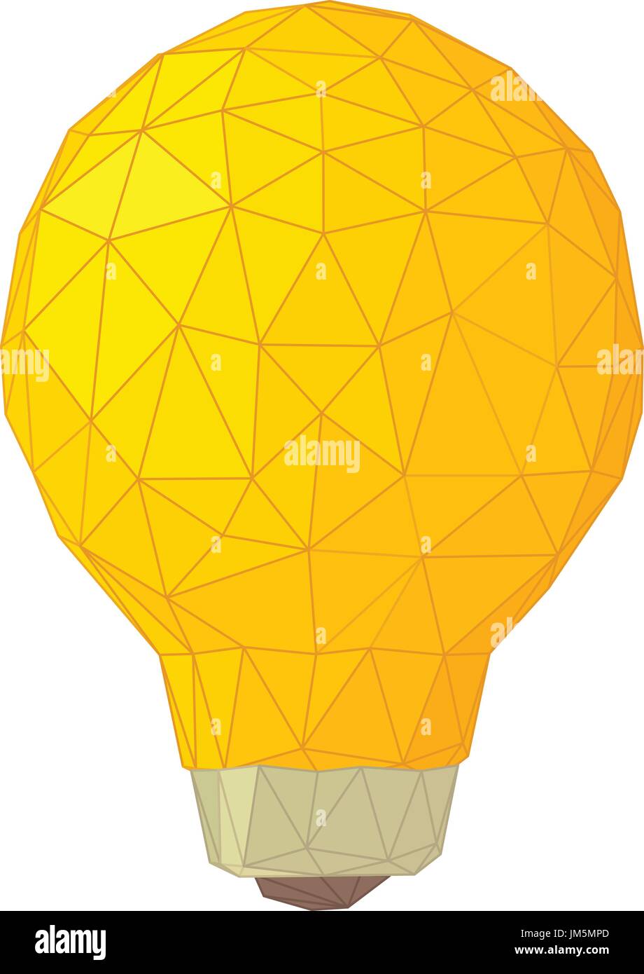 Light bulb with triangles icon, cartoon style Stock Vector Image & Art ...