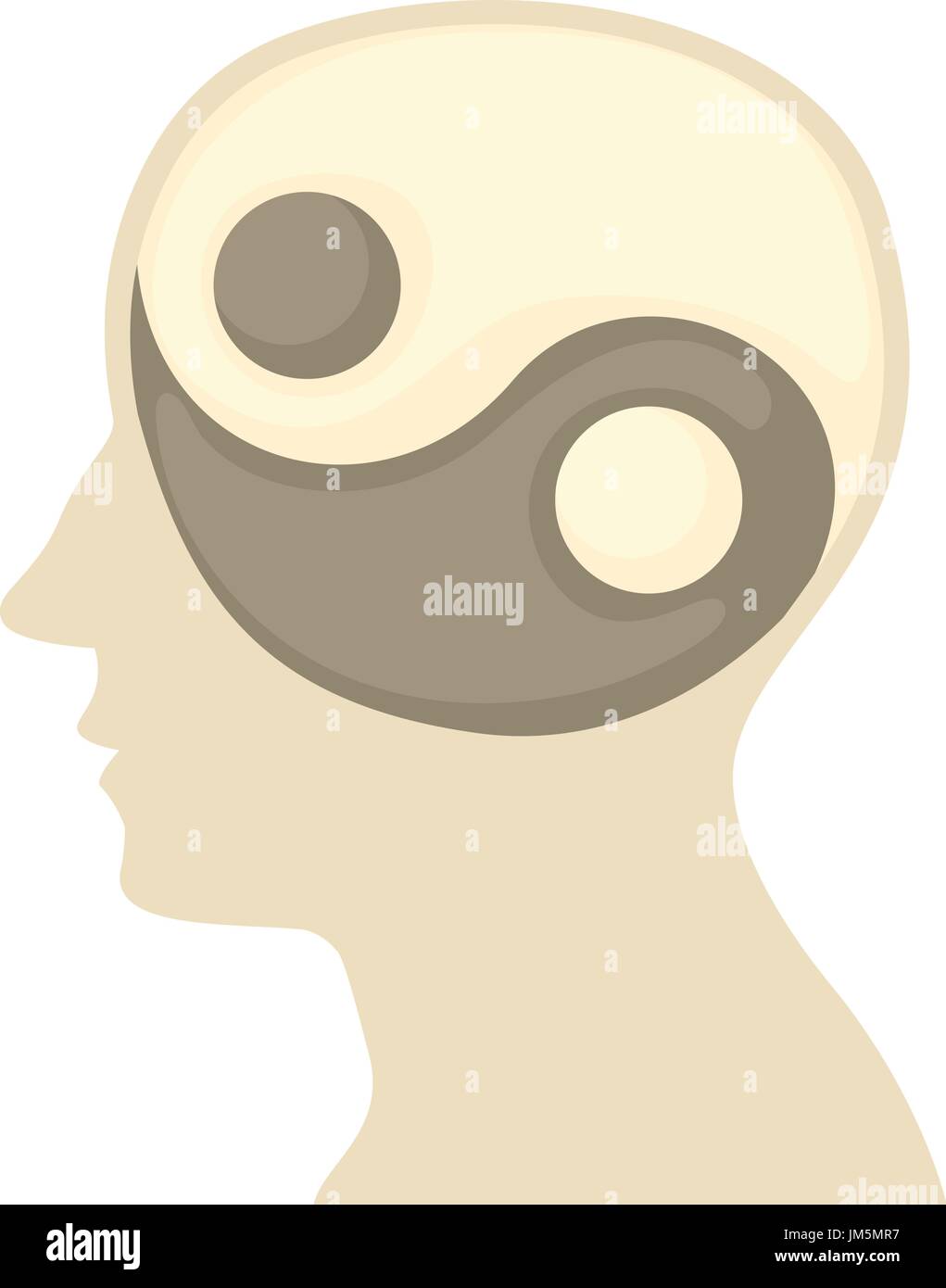 Yin yang brain Stock Vector Images - Alamy