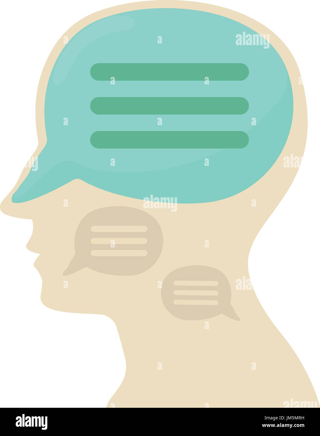 Head with chat icon, cartoon style Stock Vector Image & Art - Alamy