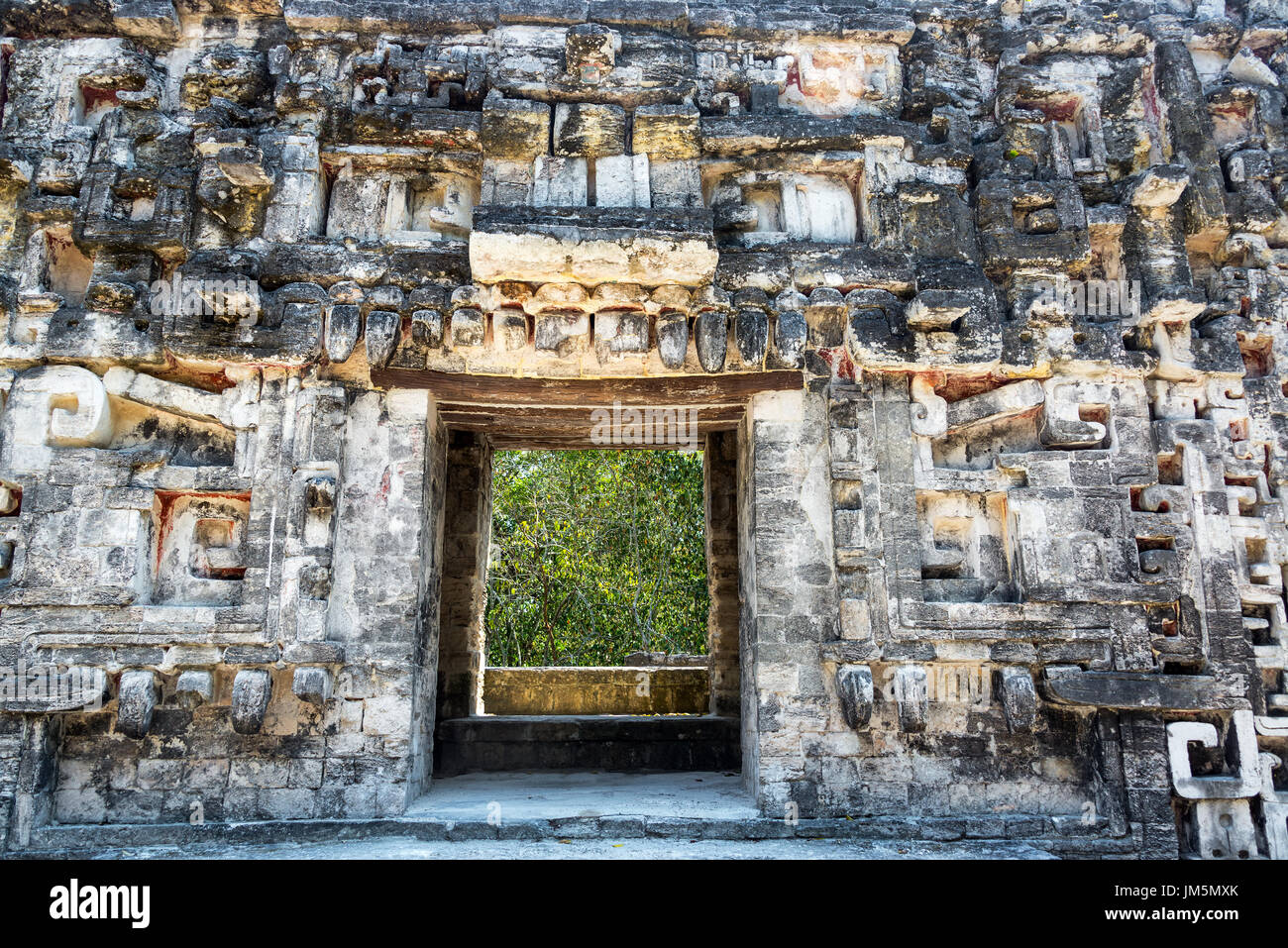 Ancient Mayan temple in the ruins of Chicanna, Mexico Stock Photo - Alamy