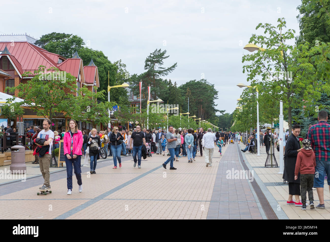 Promenade Street, Palanga, Lithuania Stock Photo - Alamy