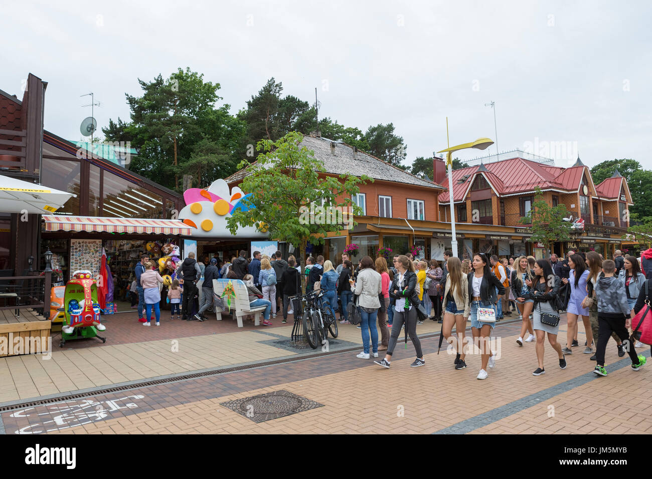 Promenade Street, Palanga, Lithuania Stock Photo - Alamy
