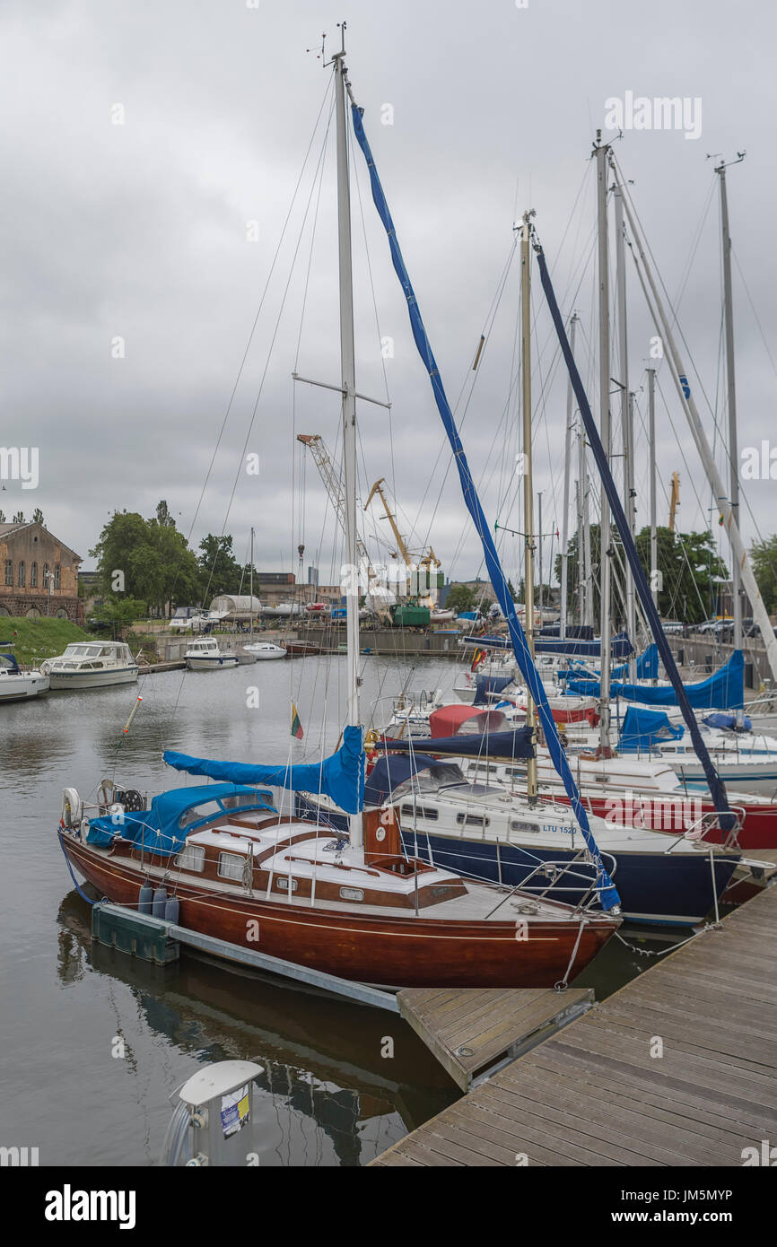 Berth with sailing yachts, Klaipeda, Lithuania Stock Photo - Alamy
