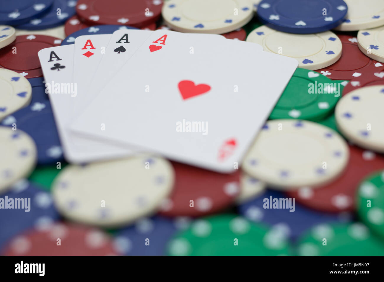 Poker Hand Four Of Kind Cards High Resolution Stock Photography and ...