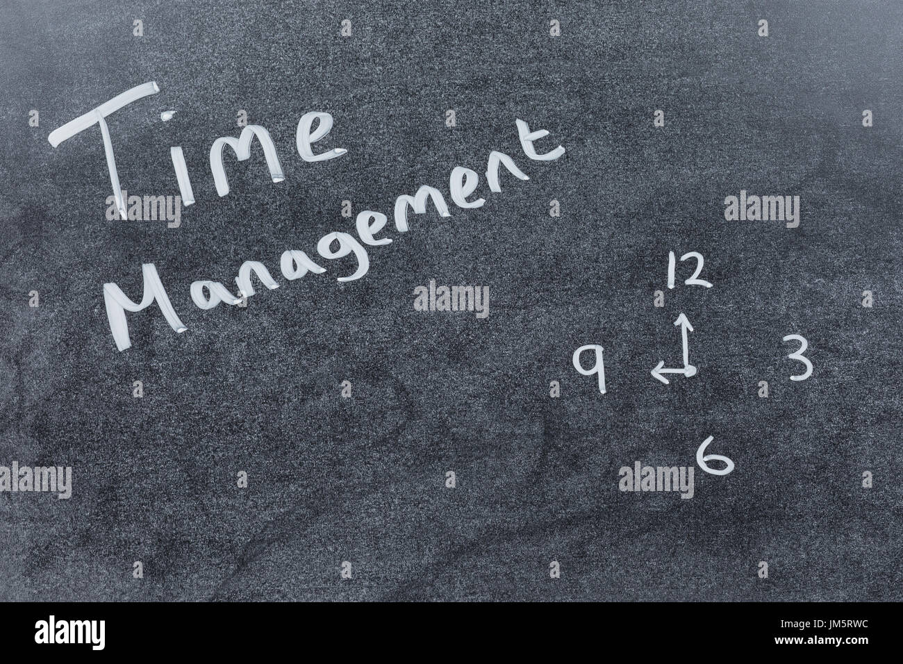 Time Management concept with handwritten text on a chalkboard together ...