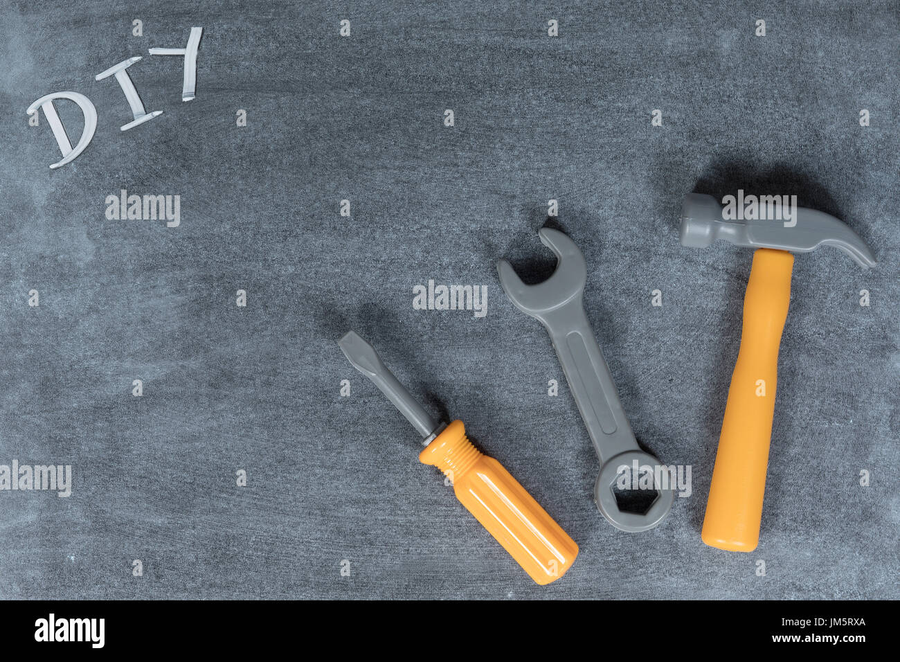 DIY home renovations and maintenance concept with handwritten tex in ...