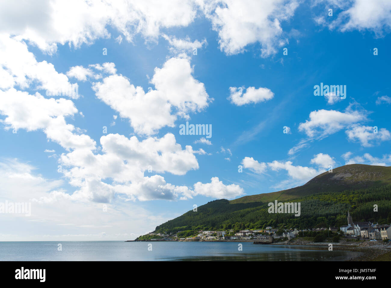 The County Down countryside as seen from high up in the Mourne ...
