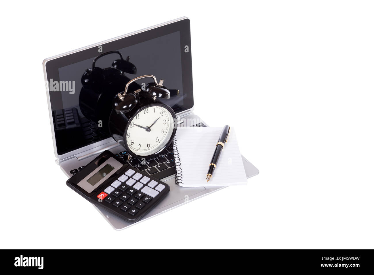 Business time management, planning and accounting concept with a high ...