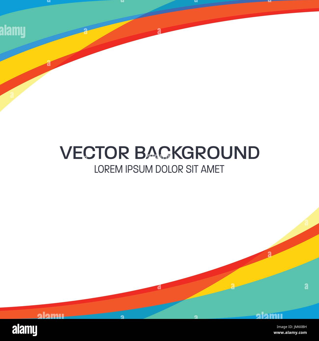 Colorful Wavy Vector Background with Flat Color Style Stock Vector ...