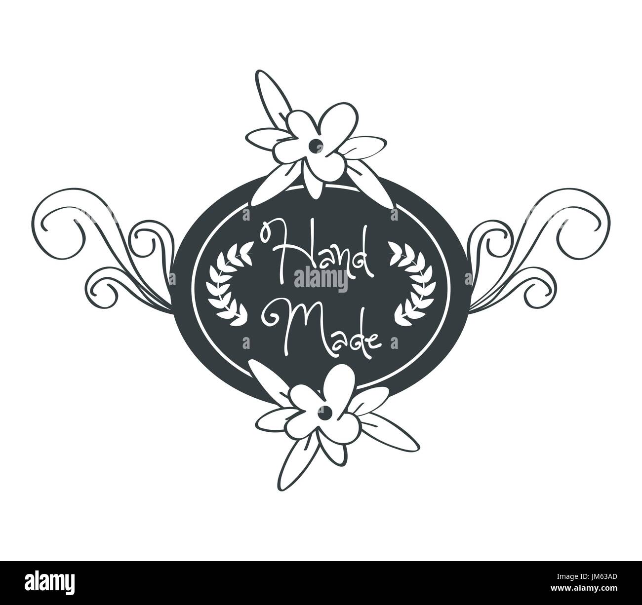 framework with flowers and ornamental decoration design Stock Vector ...