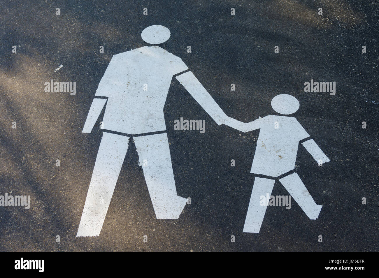 Adult child warning road sign hi-res stock photography and images - Alamy