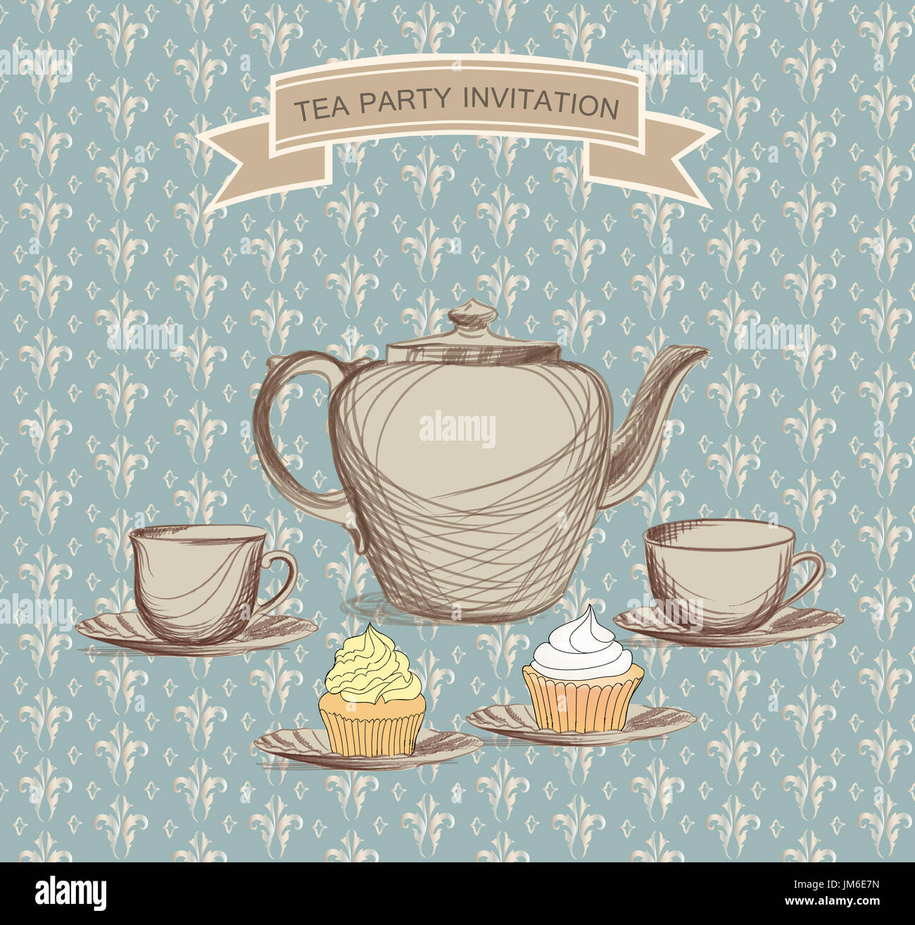 Victorian tea label hi-res stock photography and images - Alamy