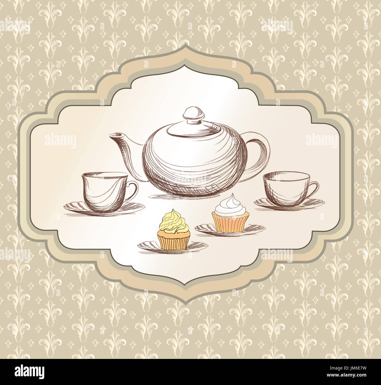 Victorian tea label hi-res stock photography and images - Alamy