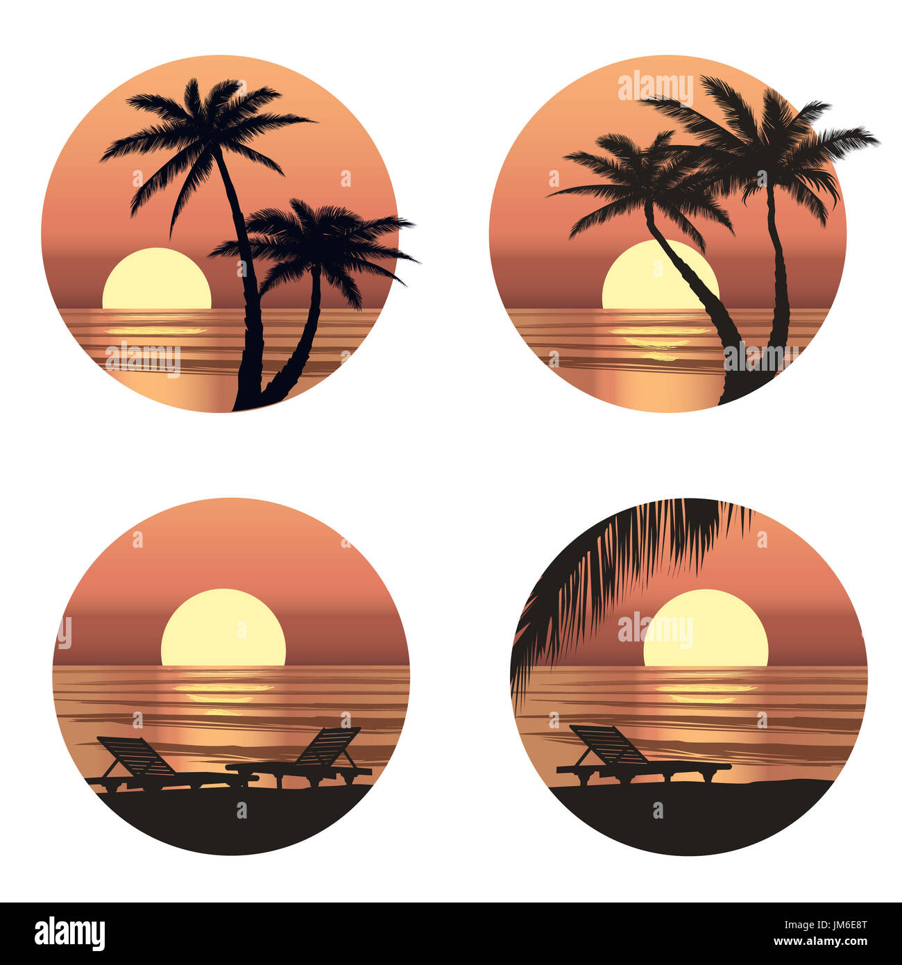 Summer evening sea coast Cut Out Stock Images & Pictures - Alamy