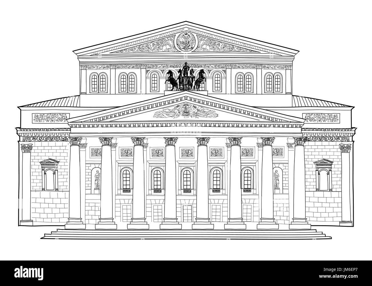 Russia moscow architecture line Cut Out Stock Images & Pictures - Alamy