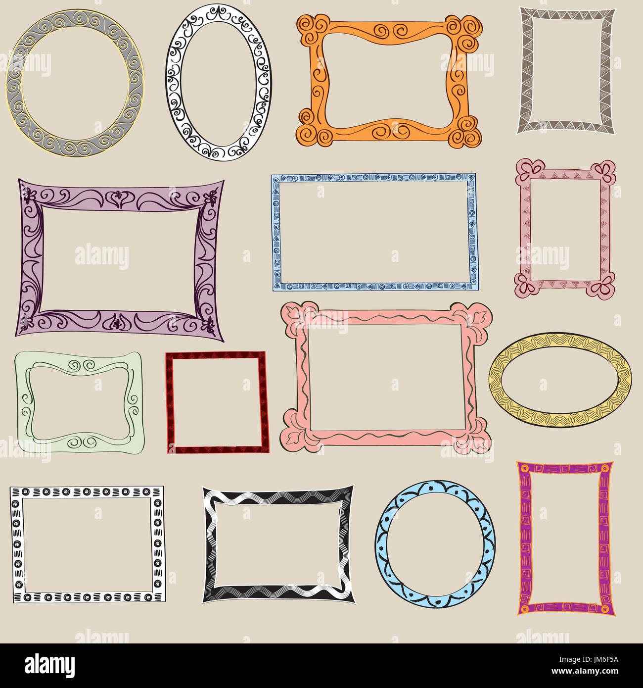 Set of cute frame. Victorian ornaments photo frames in vector Stock ...