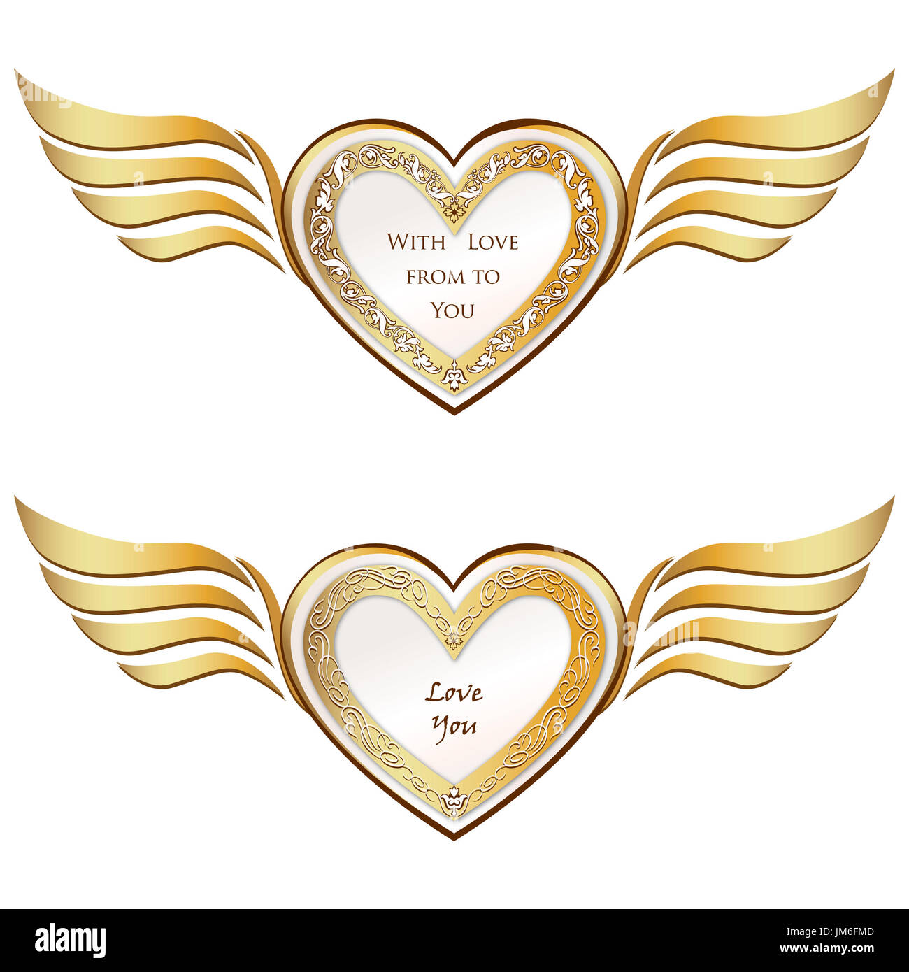 Wings heart shape icon love hi-res stock photography and images - Alamy