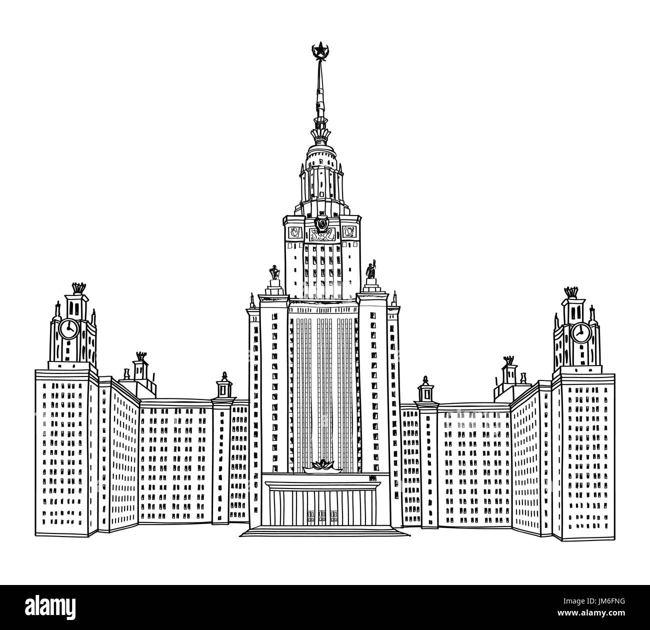 Moscow russia panoramic view Cut Out Stock Images & Pictures - Alamy