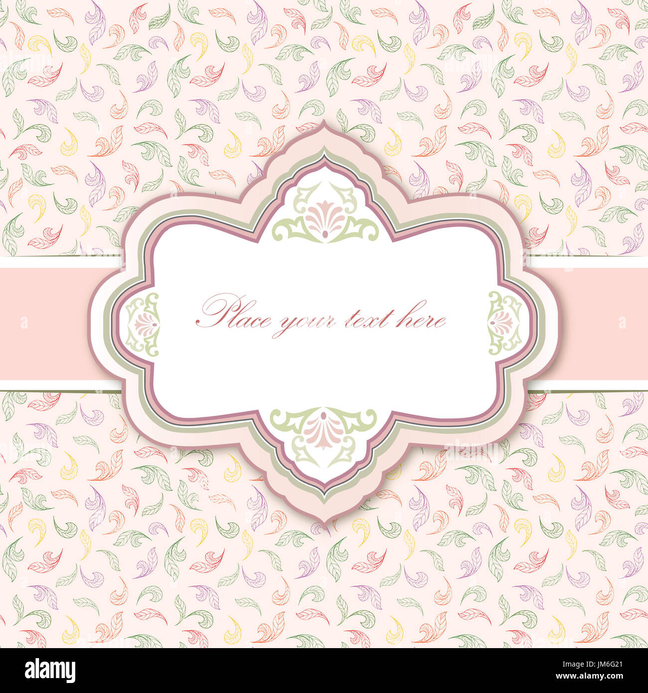 Floral frame pattern. Flower greeting card background Stock Photo - Alamy