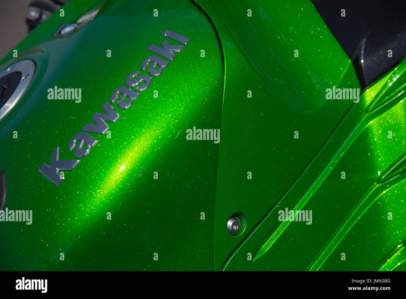 Kawasaki motorbike logo hi-res stock photography and images - Alamy