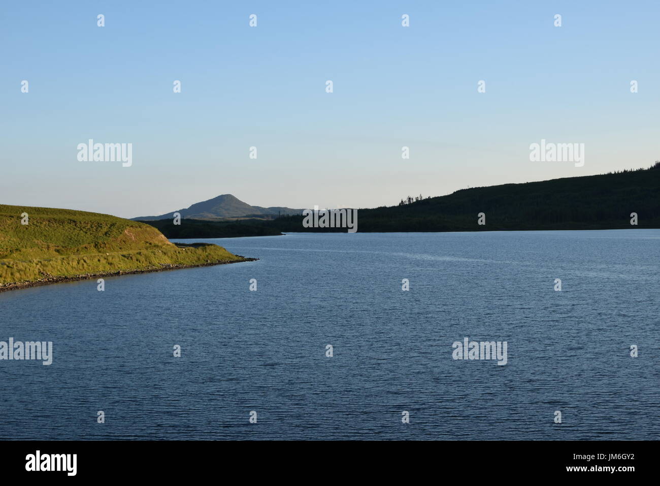 Lough Inagh lake, Connemara National Park, County Galway, Connacht ...