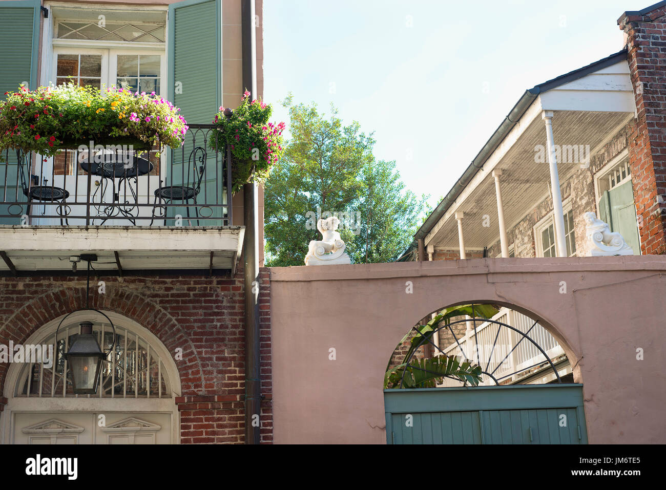 Architectural styles in New Orleans French Quarter Stock Photo - Alamy