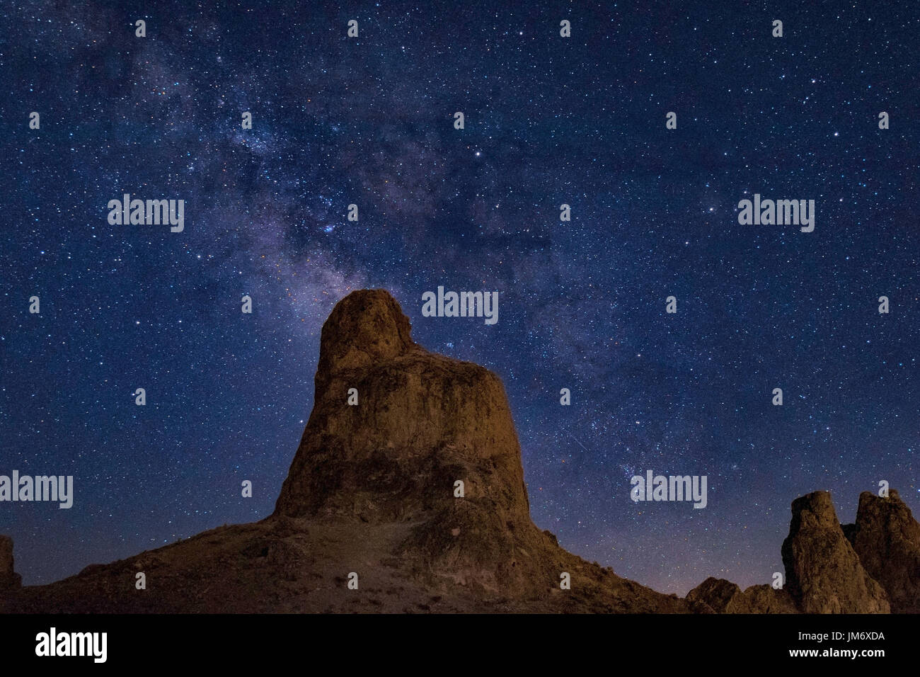 Milky Way at Trona Pinnacles in the California desert Stock Photo - Alamy