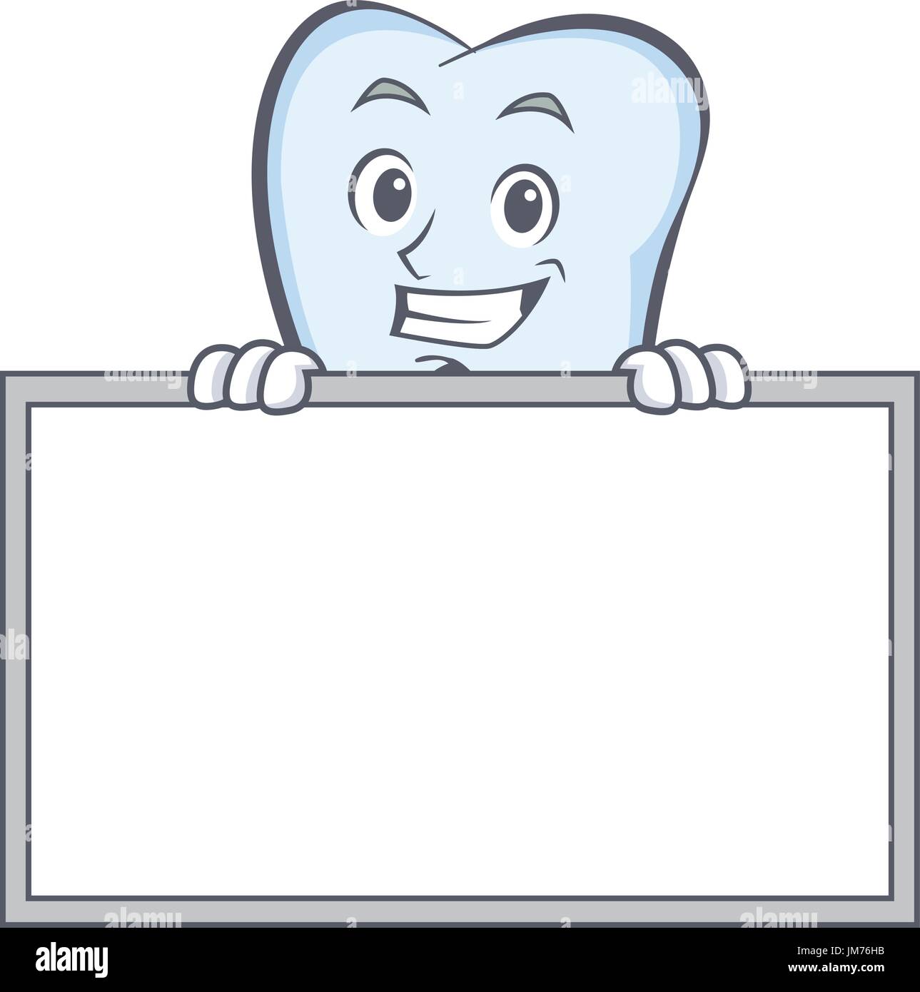 Grinning with board tooth character cartoon style Stock Vector Image ...