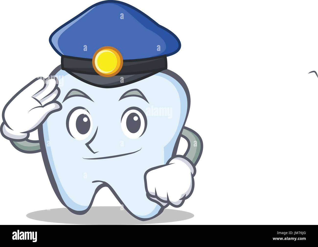 Police tooth character cartoon style Stock Vector Image & Art - Alamy
